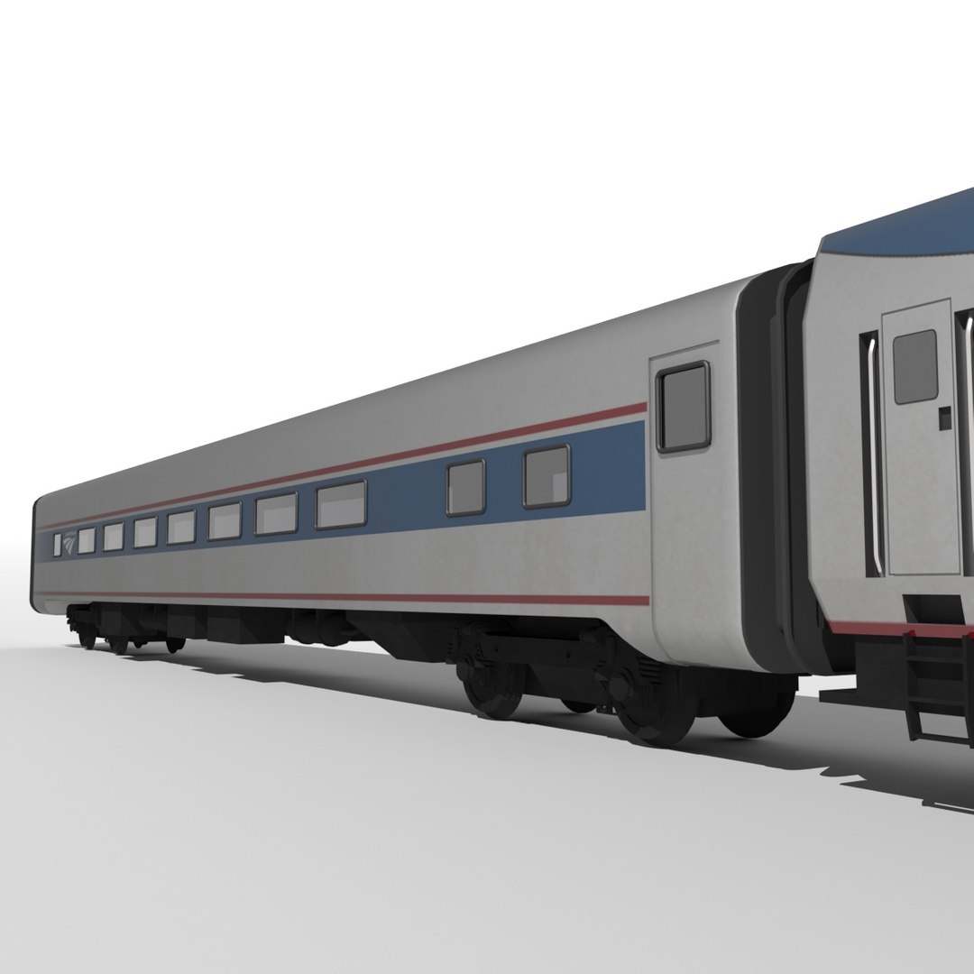 3d Model Ge Genesis P42dc Amtrak Train