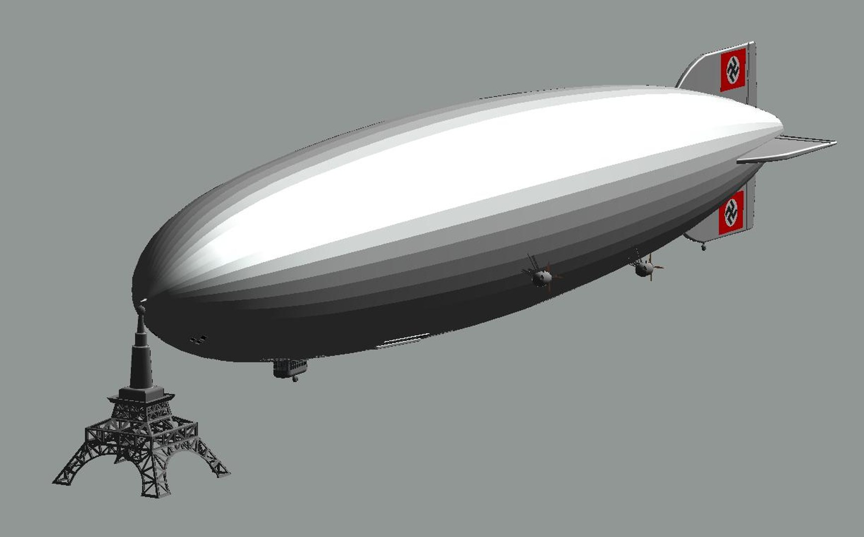 3d Hindenburg Airship Solid