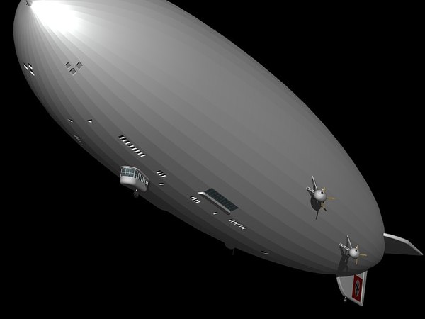 3d hindenburg airship solid