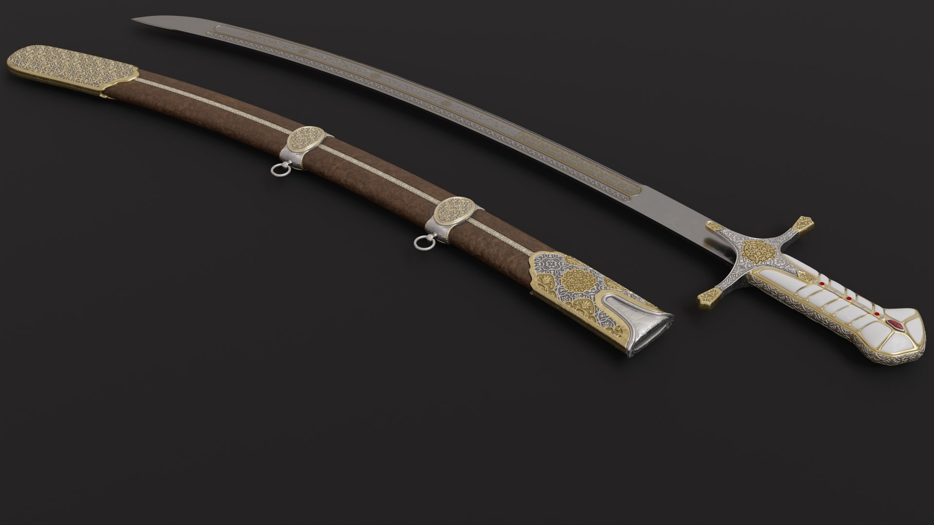 Elite Islamic Sword 3D model - TurboSquid 2074804