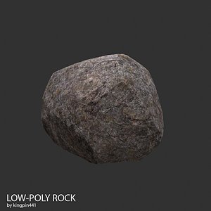 3d model low-poly rock