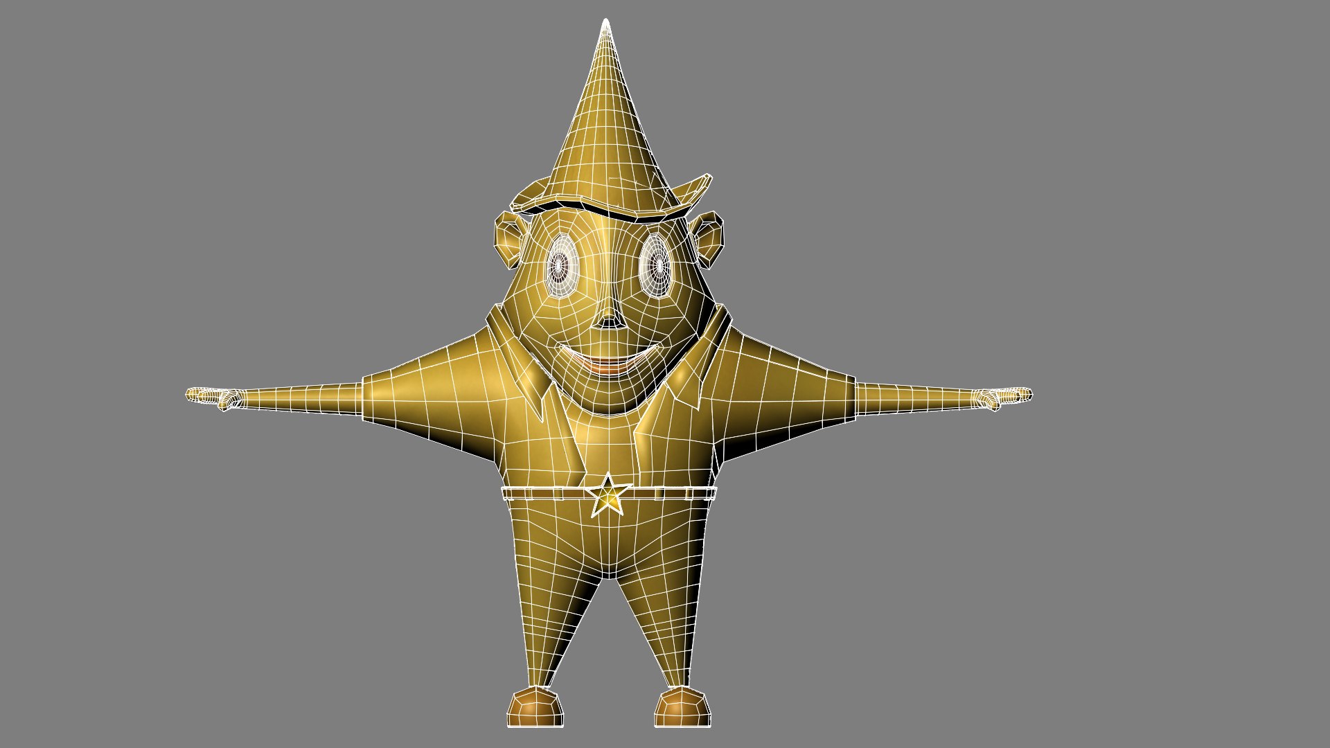 3d Model Of Cartoon Star Character