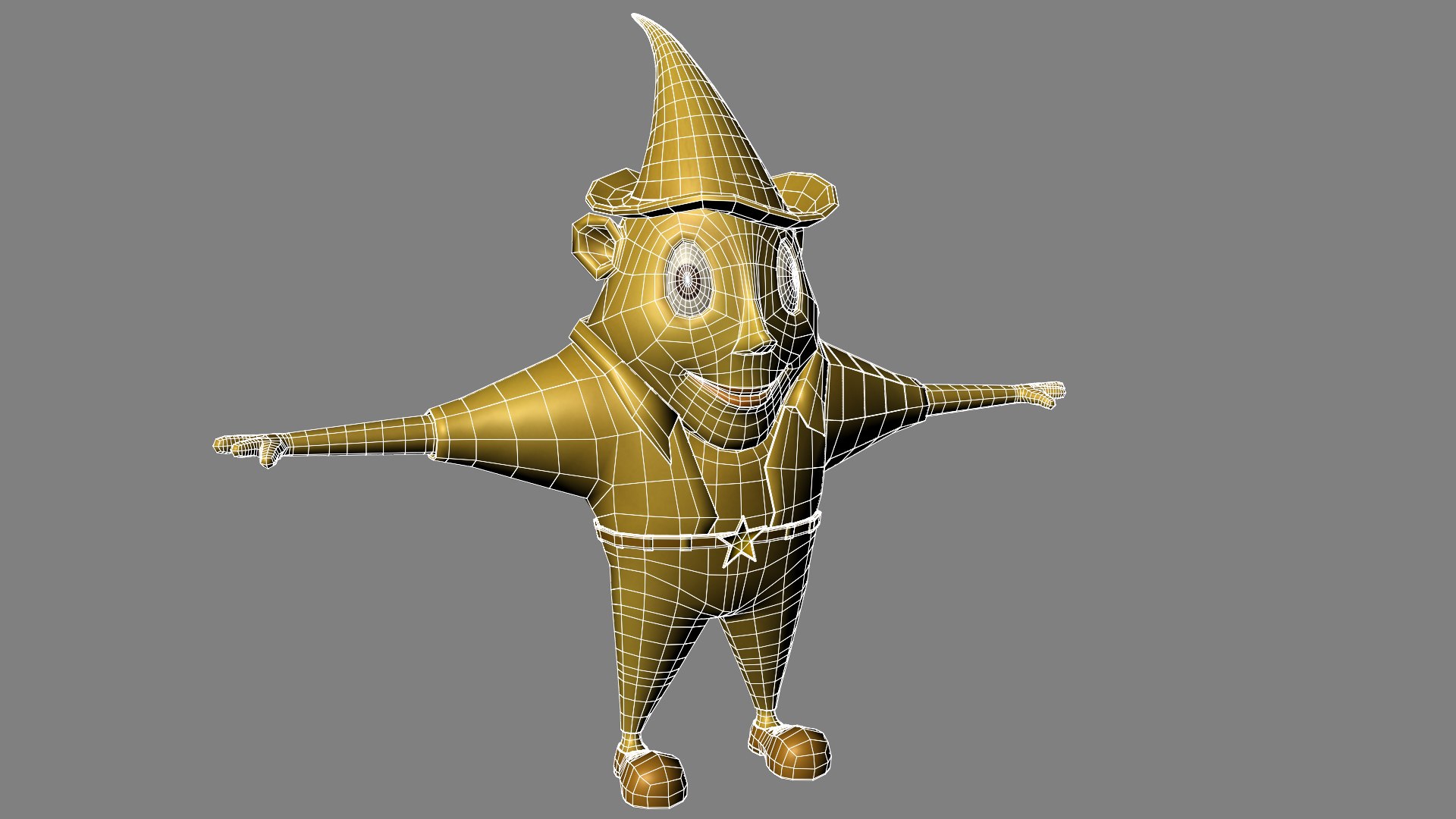 3d Model Of Cartoon Star Character