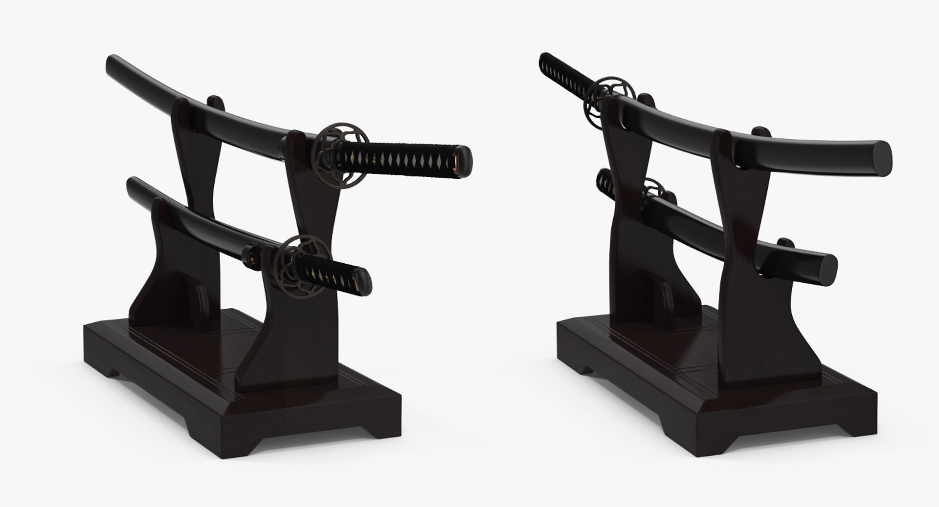 Double Sword Stand Samurai 3d 3ds