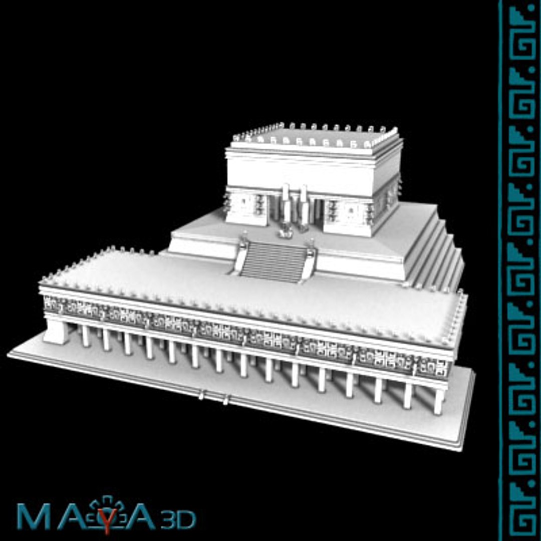 temple warriors chichen itza 3d model