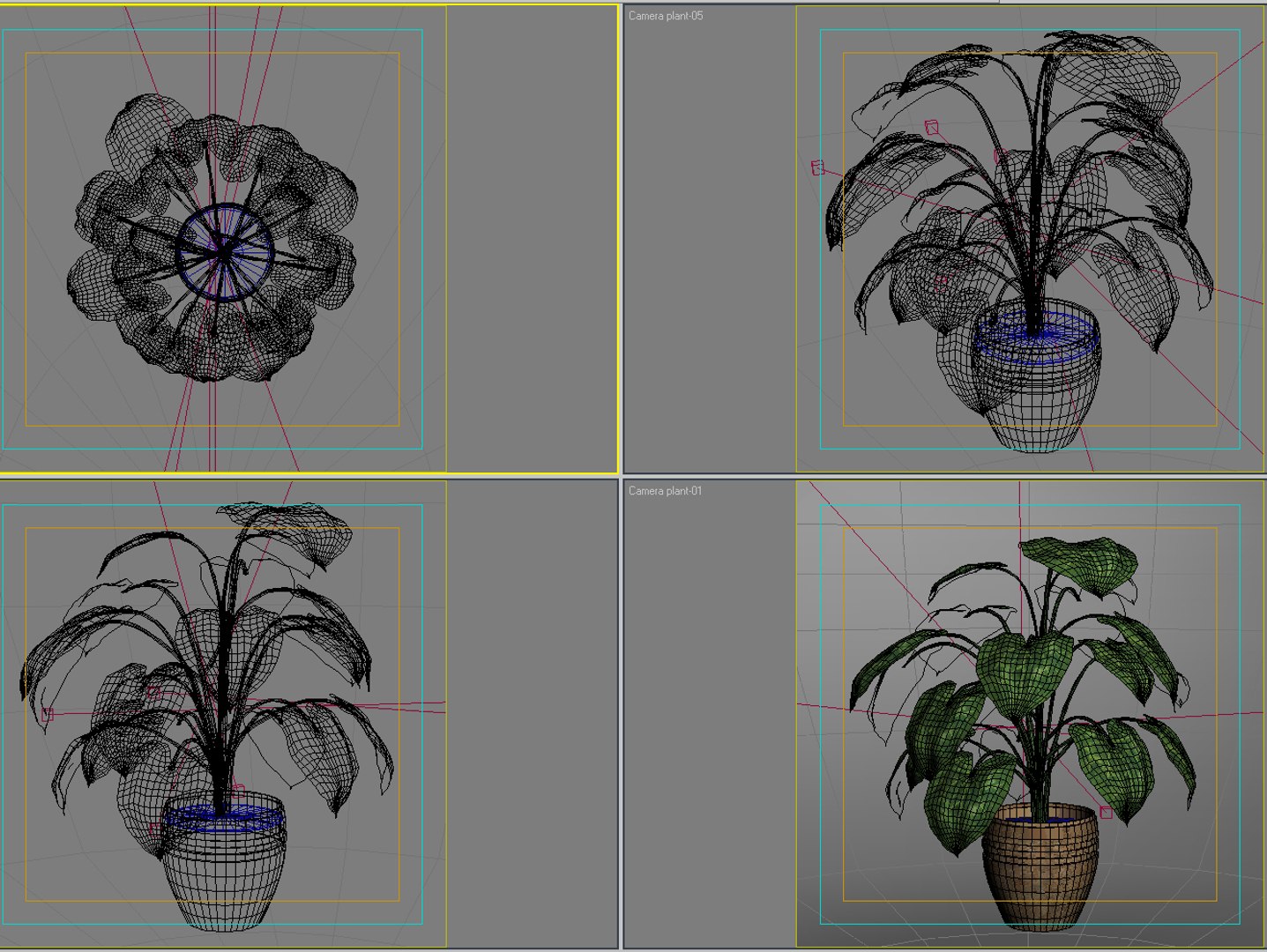 3dsmax Plant Flowerpot Max8