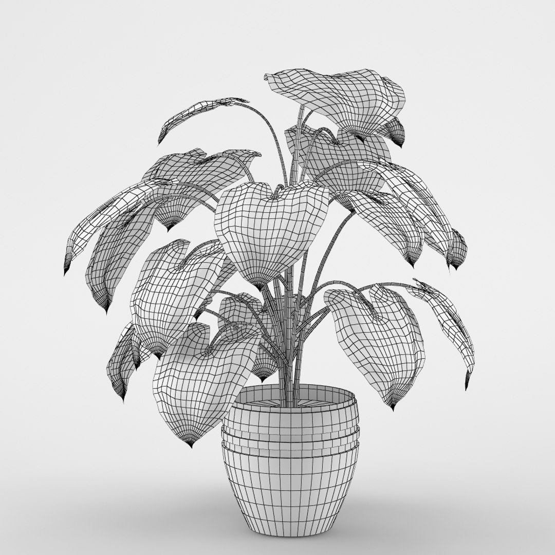 3dsmax Plant Flowerpot Max8