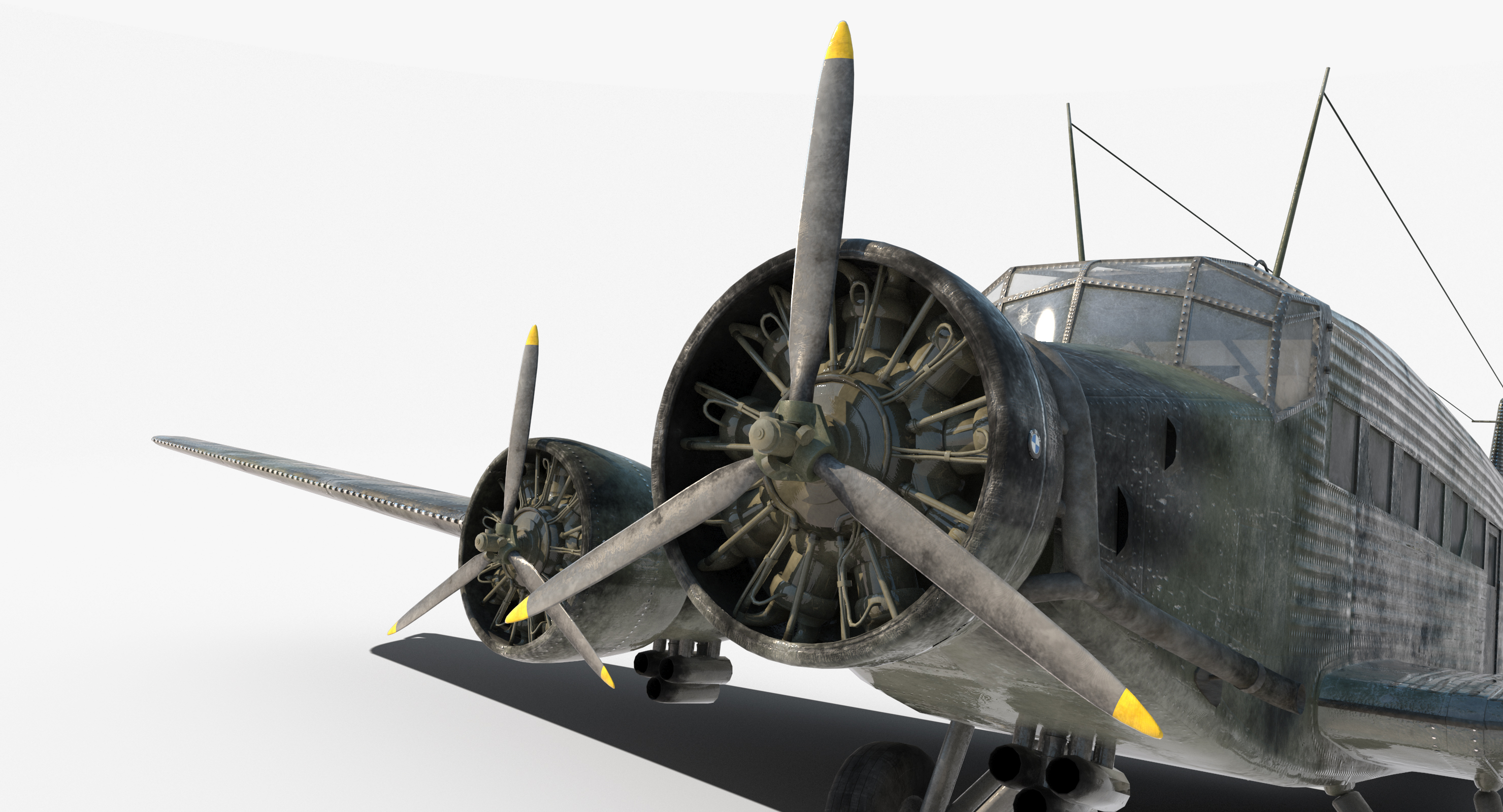 3d model ju-52 world war