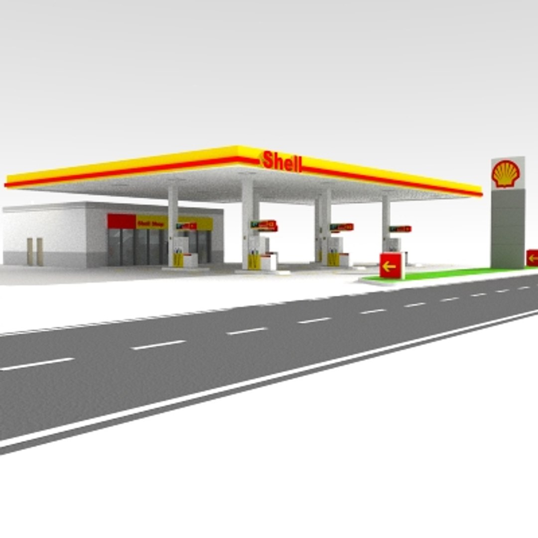 Shell Gas Station Obj