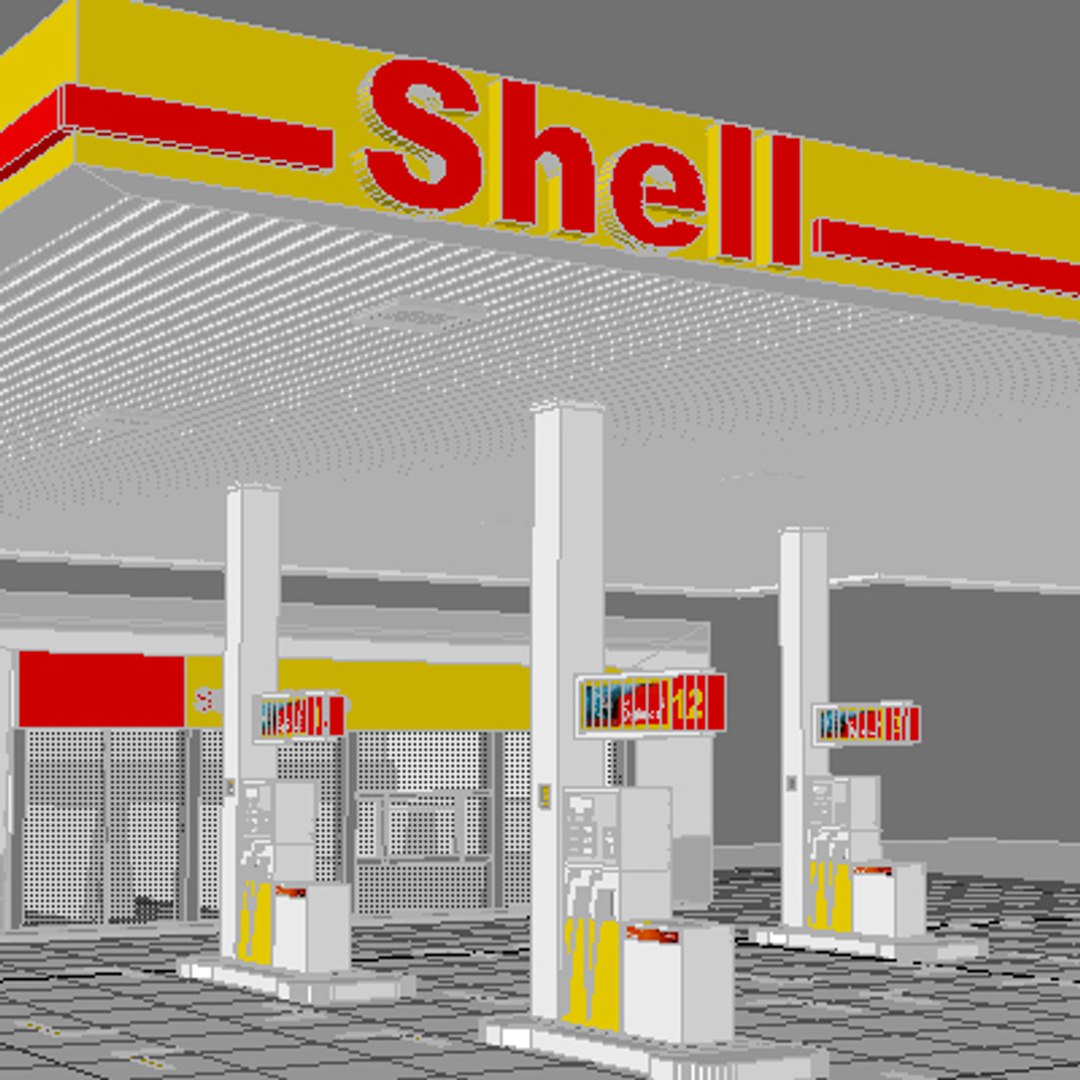 Shell Gas Station Obj