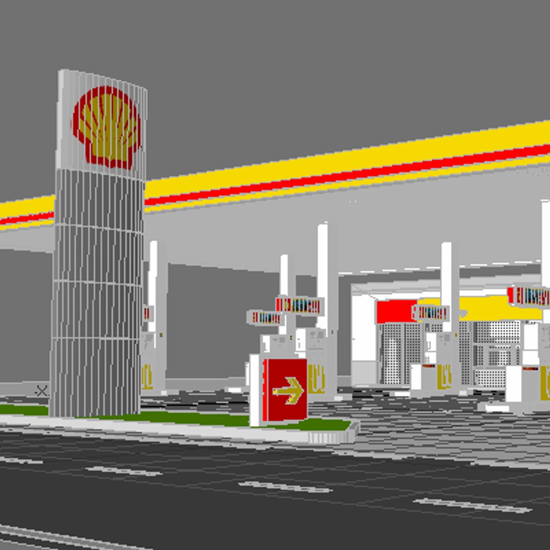 Shell Gas Station Obj