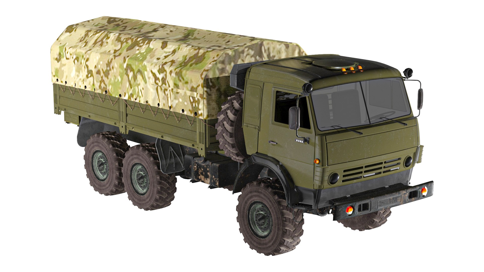 Kamaz Army Model - TurboSquid 2064592