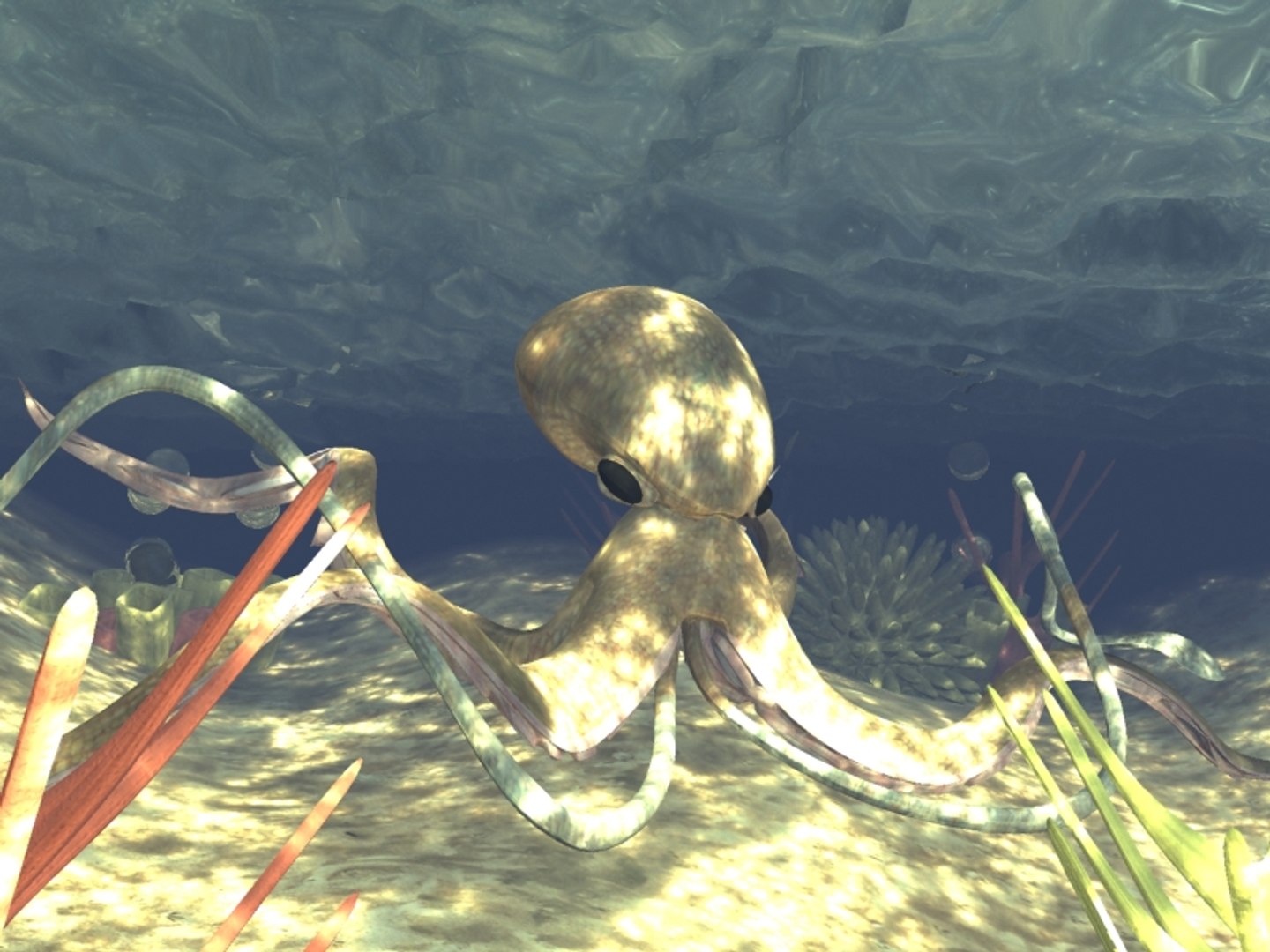 3d model of water octopus