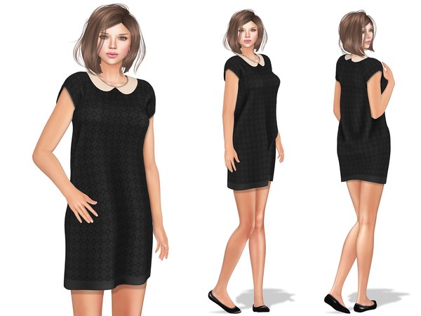 3D Shift Dress model - TurboSquid 1780006