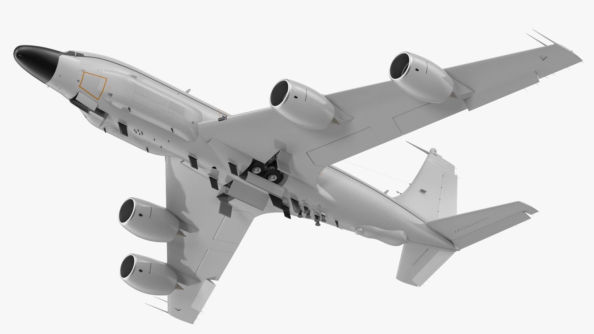 Boeing RC-135 Large Reconnaissance Aircraft Rigged 3D model ...