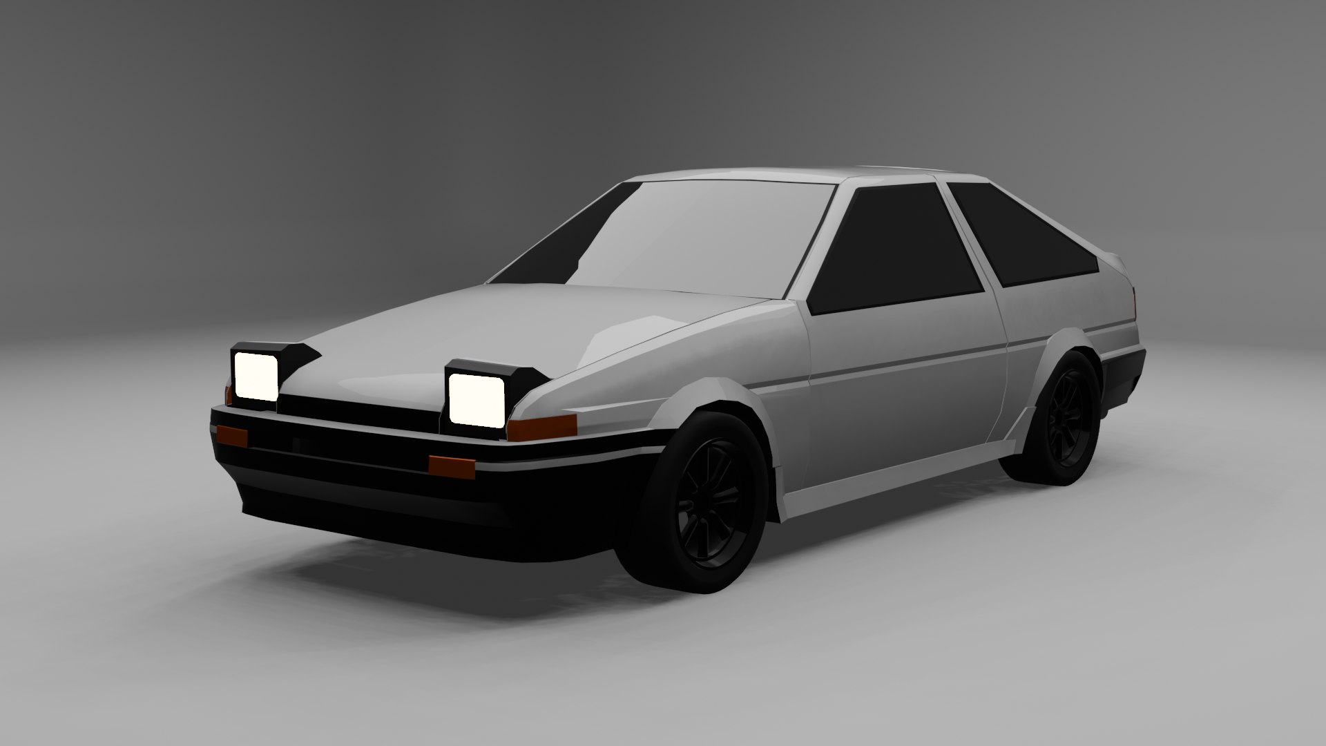 3D Toyota AE86 Sprinter Trueno Low Poly Model - TurboSquid 2350483