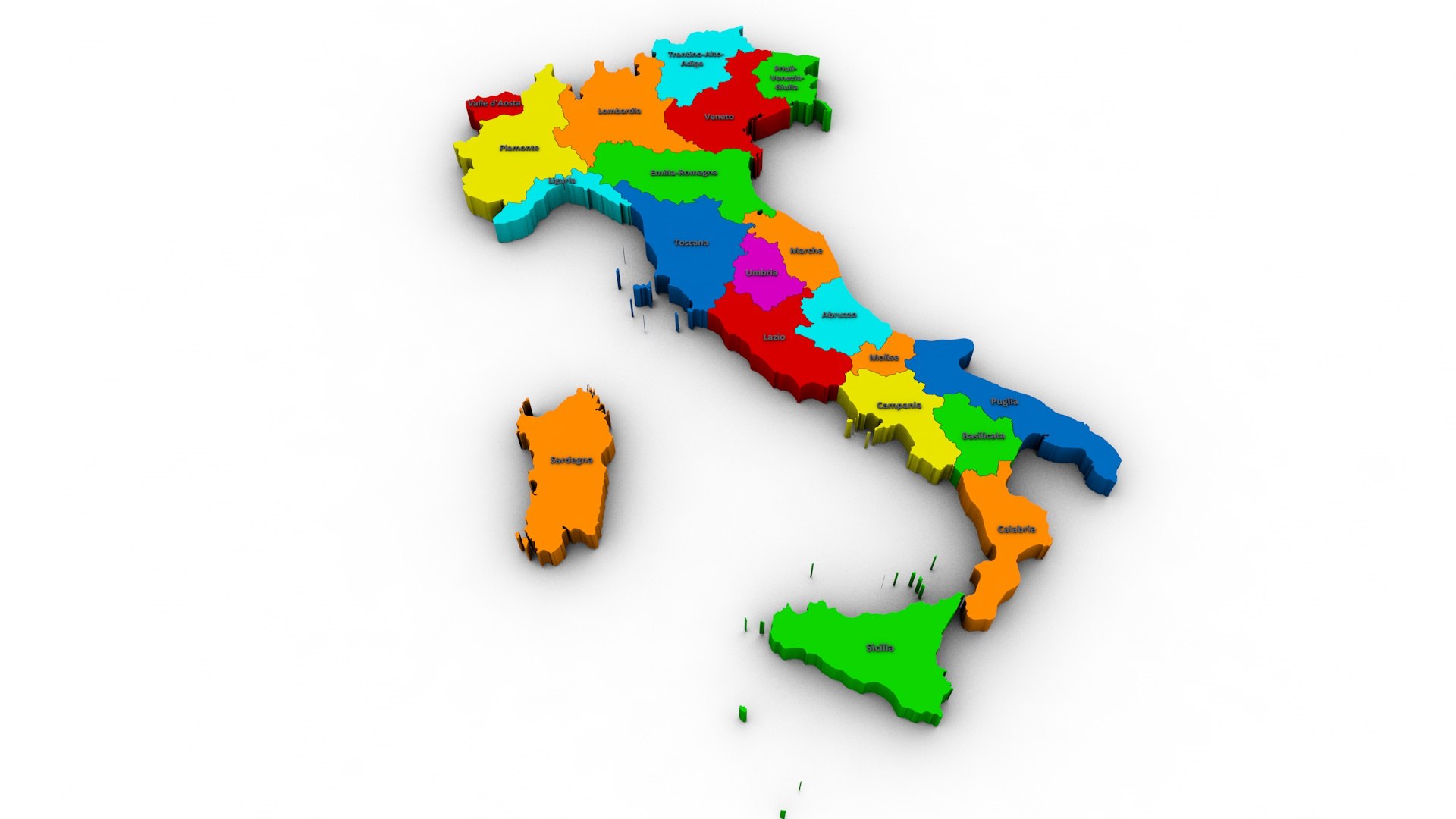 3D Italy Map Pack - TurboSquid 2103122