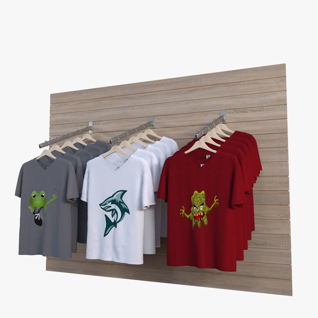 T-shirt Rack Model - TurboSquid 1424153