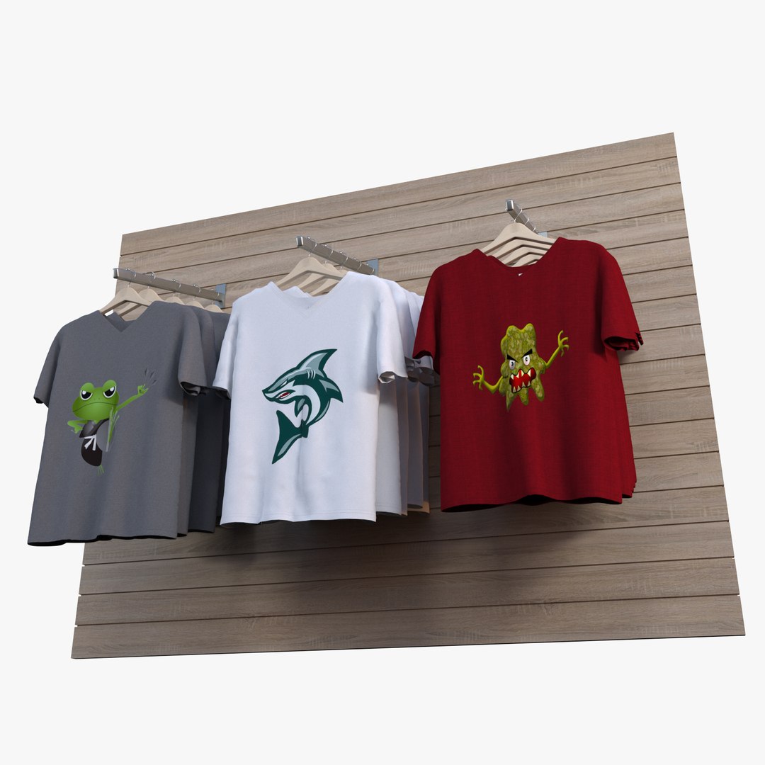 T-shirt Rack Model - TurboSquid 1424153