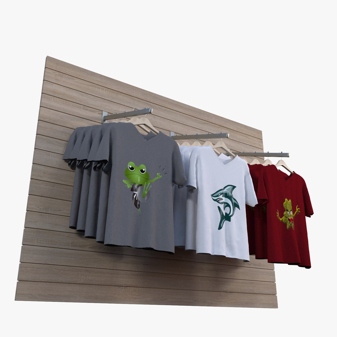 T-shirt Rack Model - TurboSquid 1424153