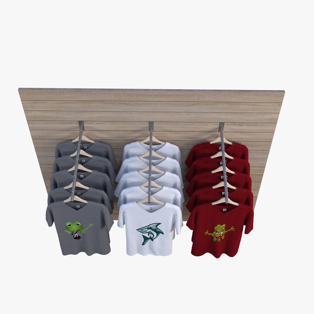 T-shirt Rack Model - TurboSquid 1424153