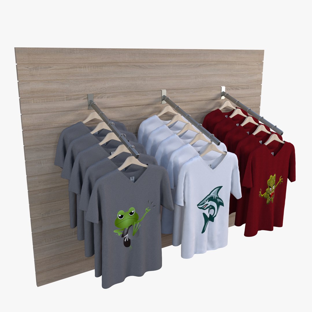 T-shirt Rack Model - TurboSquid 1424153
