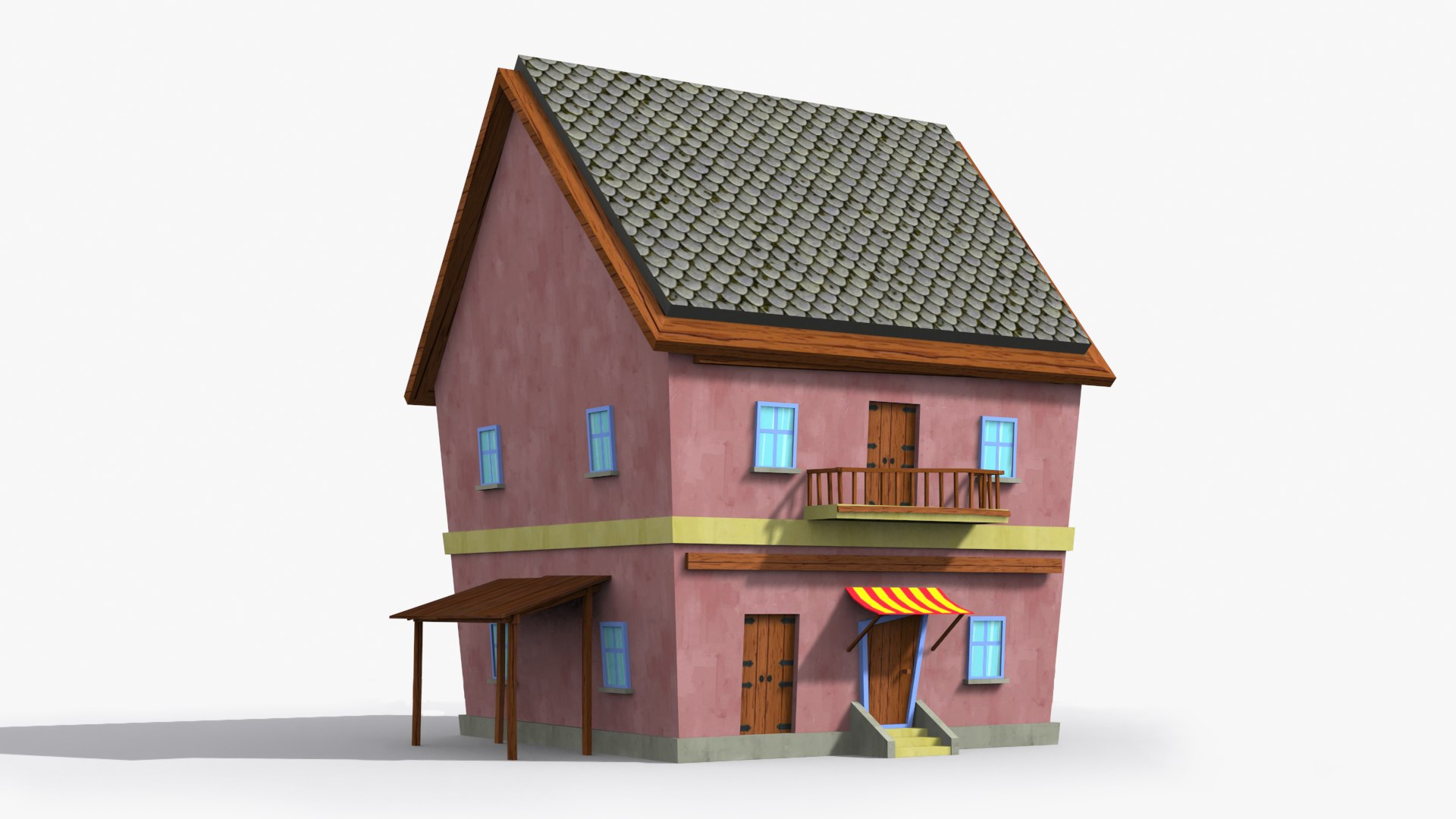 Cartoon House 3D Model - TurboSquid 1697084