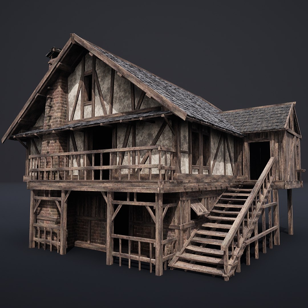 MEDIEVAL SLAVIC HOUSE COTTAGE CABIN HUT TOWN CITY AAA NEXTGEN 3D Model ...