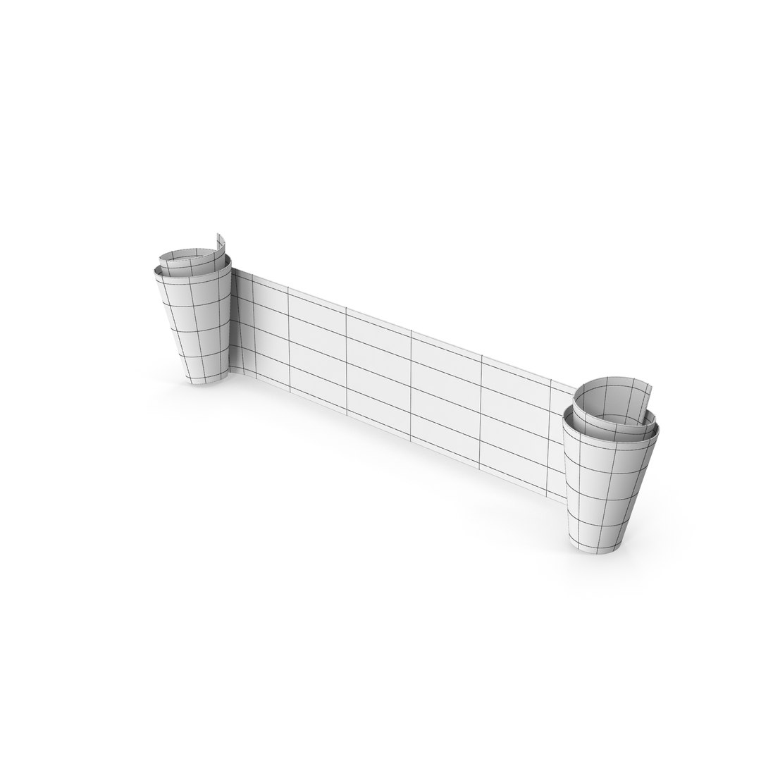 Red Scroll Ribbon Banner 3D model - TurboSquid 2047719