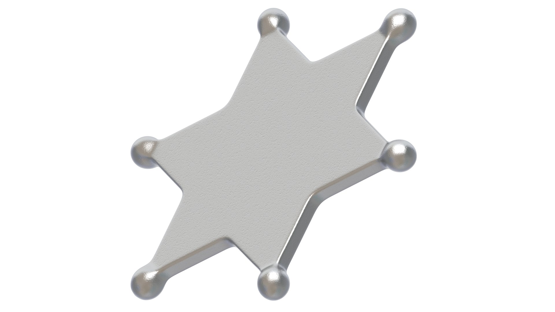 3D Model Sheriff Star Gold Or Silver - TurboSquid 1924213