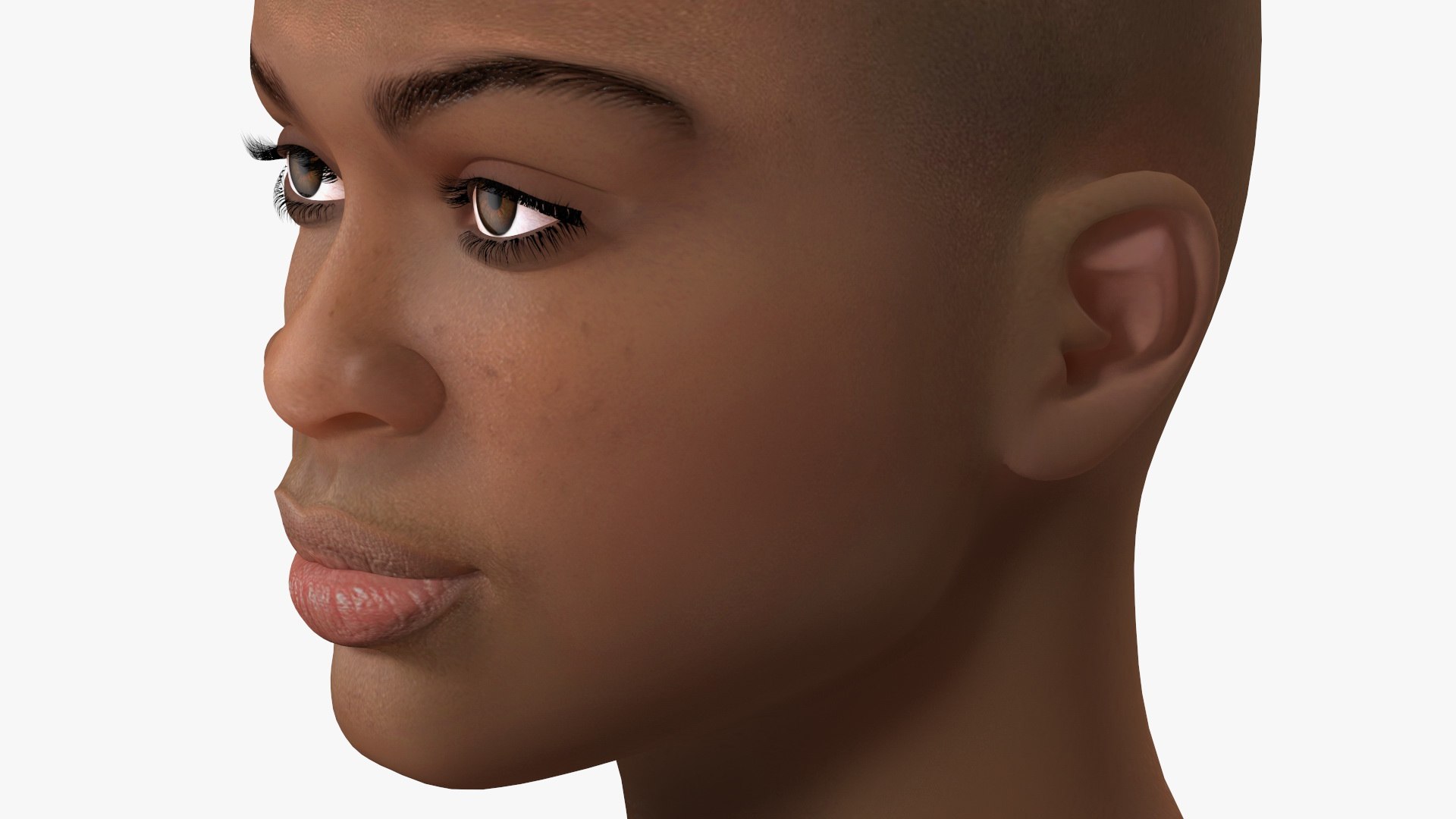 3D Light Skin Teenager Head Model - TurboSquid 1740299