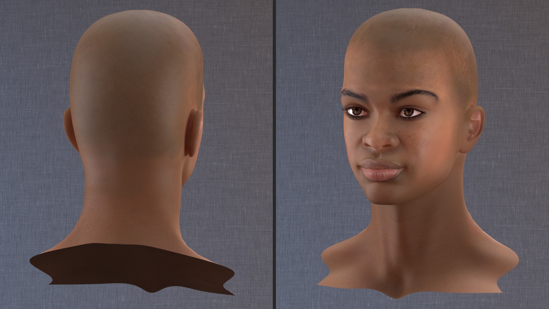 3D Light Skin Teenager Head Model - TurboSquid 1740299