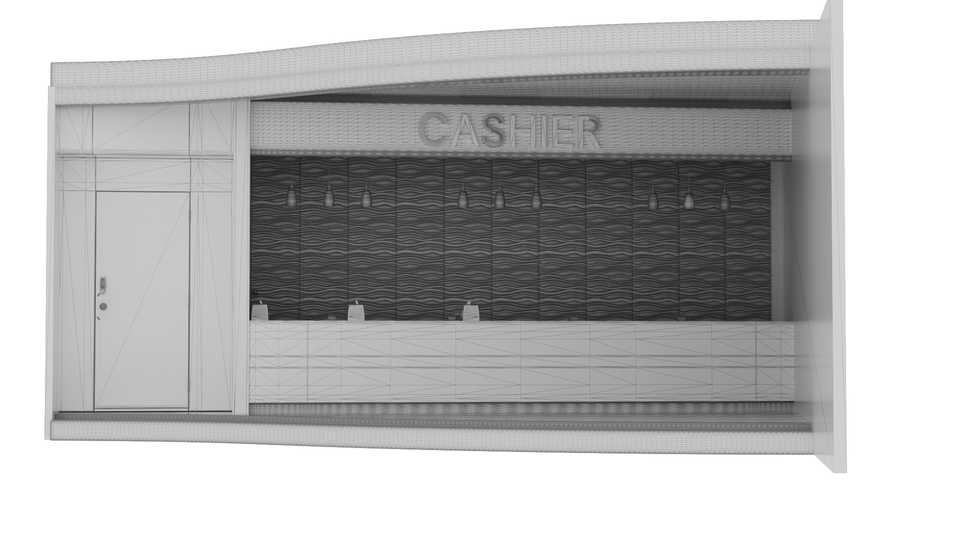 3D Model Luxury Cashier Desk - TurboSquid 2354803