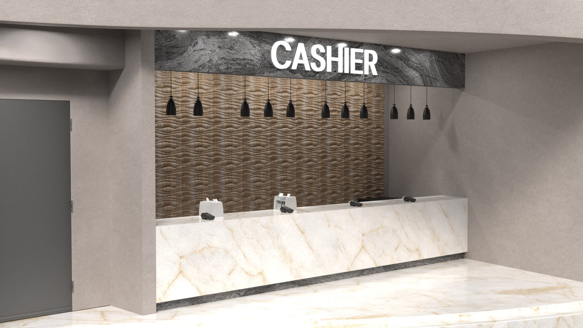 3D Model Luxury Cashier Desk - TurboSquid 2354803