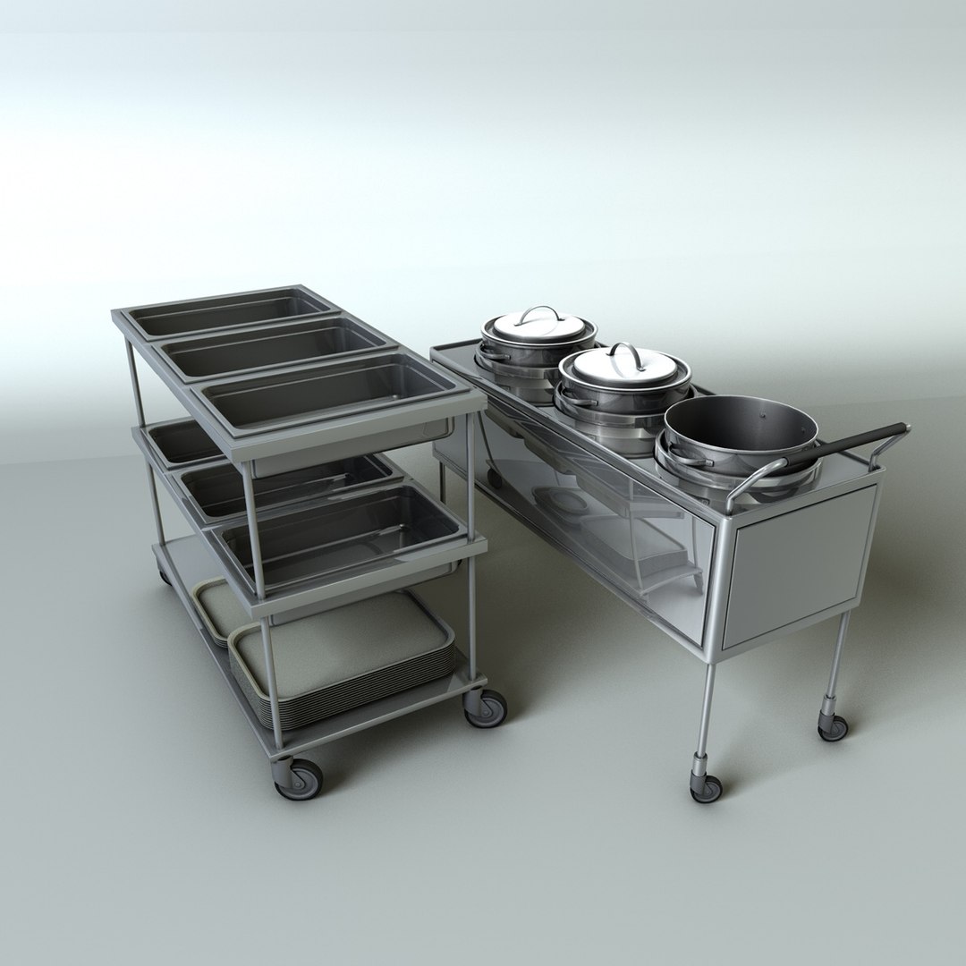 canteens restaurants 3d c4d