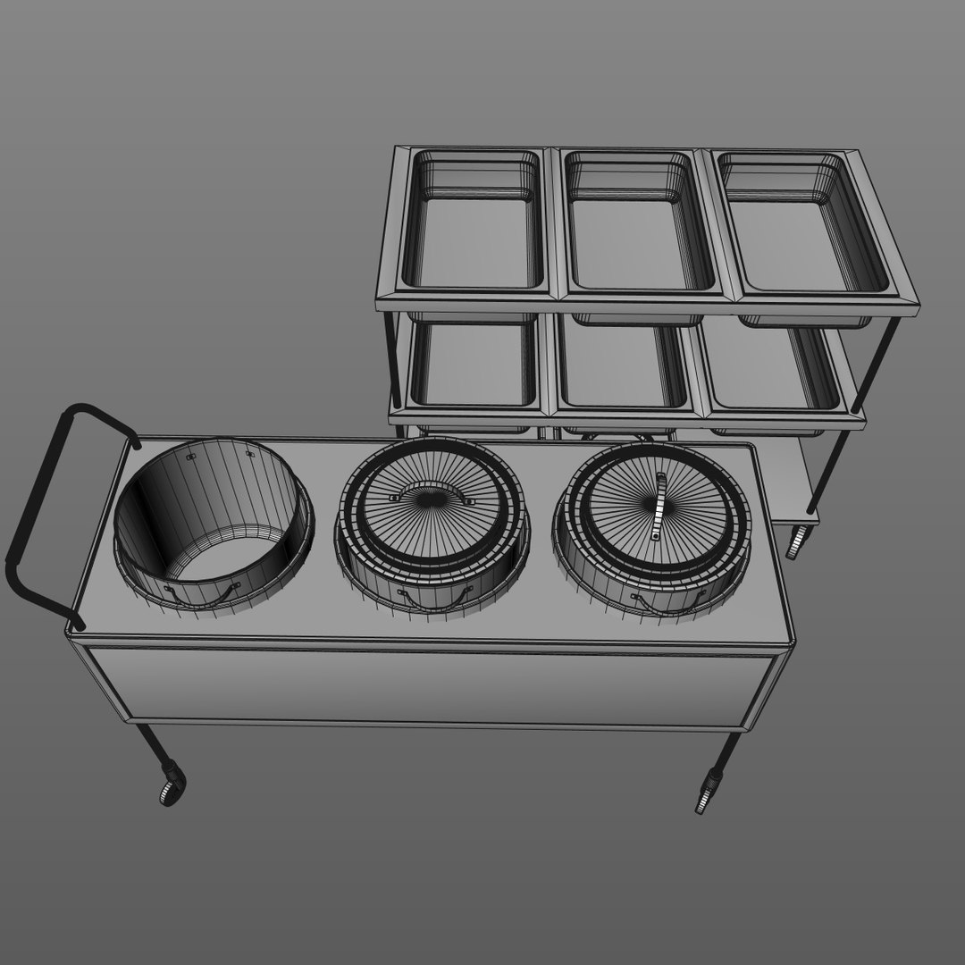 canteens restaurants 3d c4d