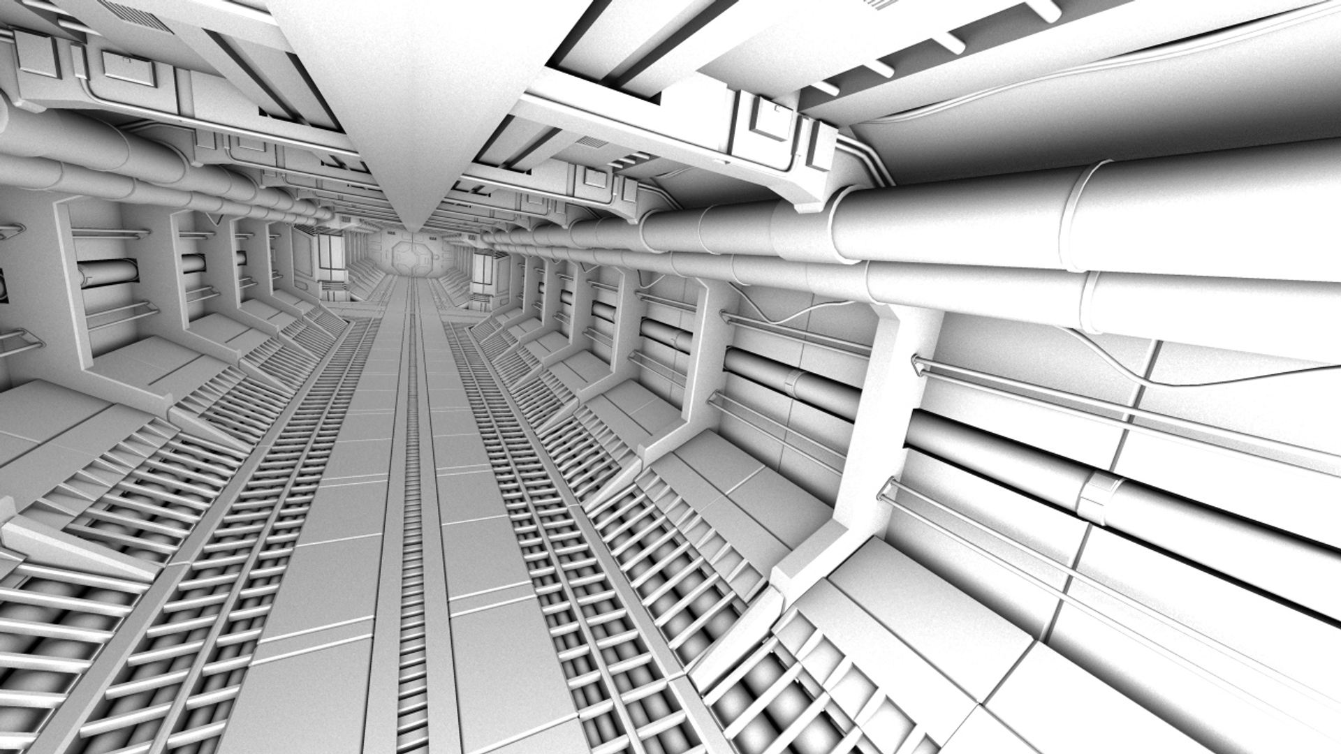 3d Spaceship Corridor