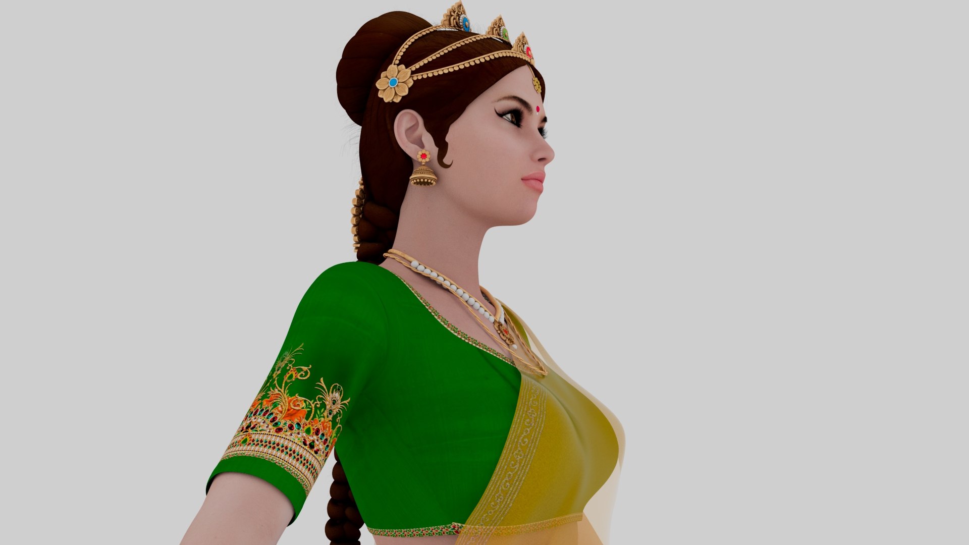 Indian Queen Girl 3D Model - TurboSquid 2305725