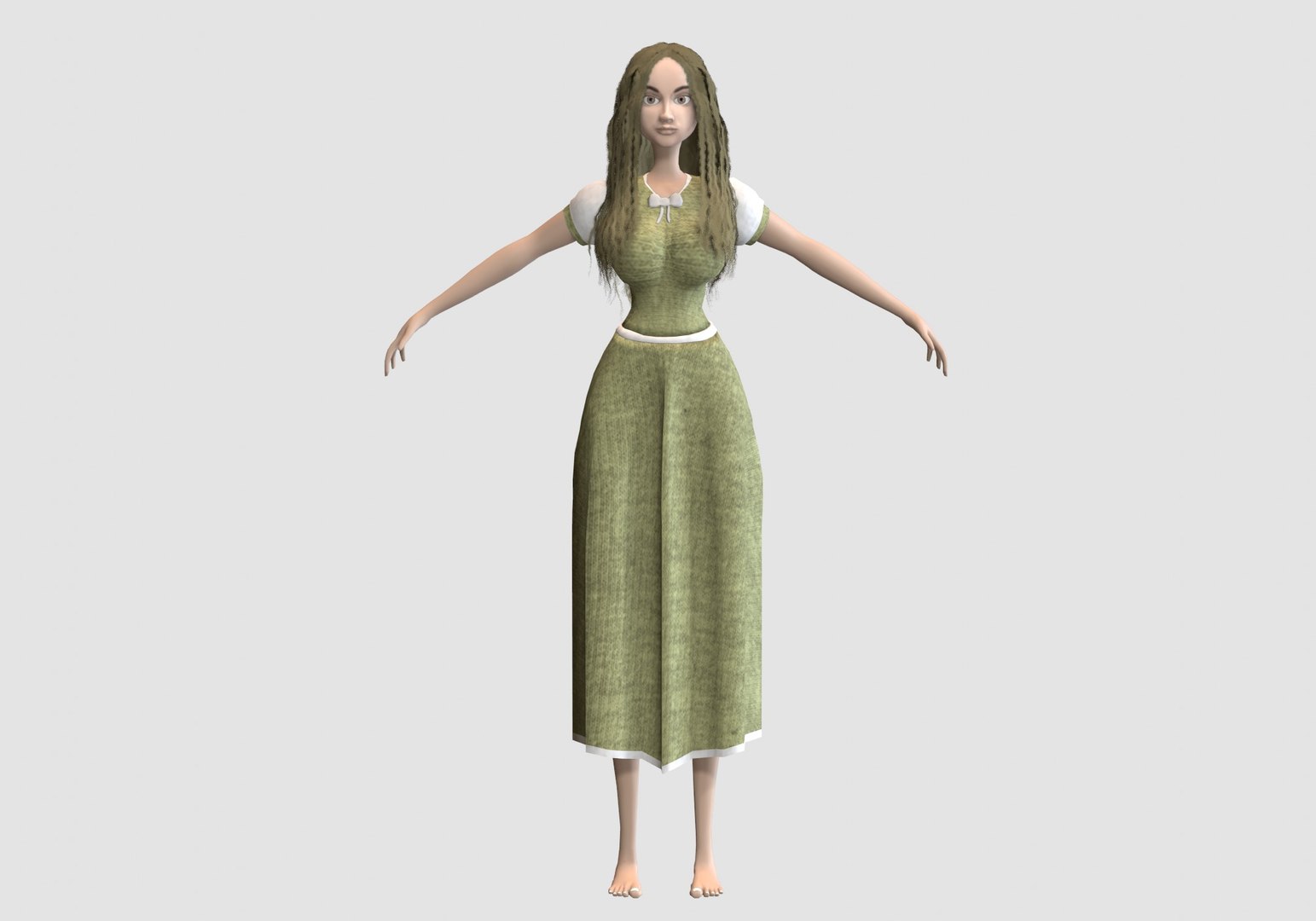 Middle Age Woman 3D Model - TurboSquid 1907801