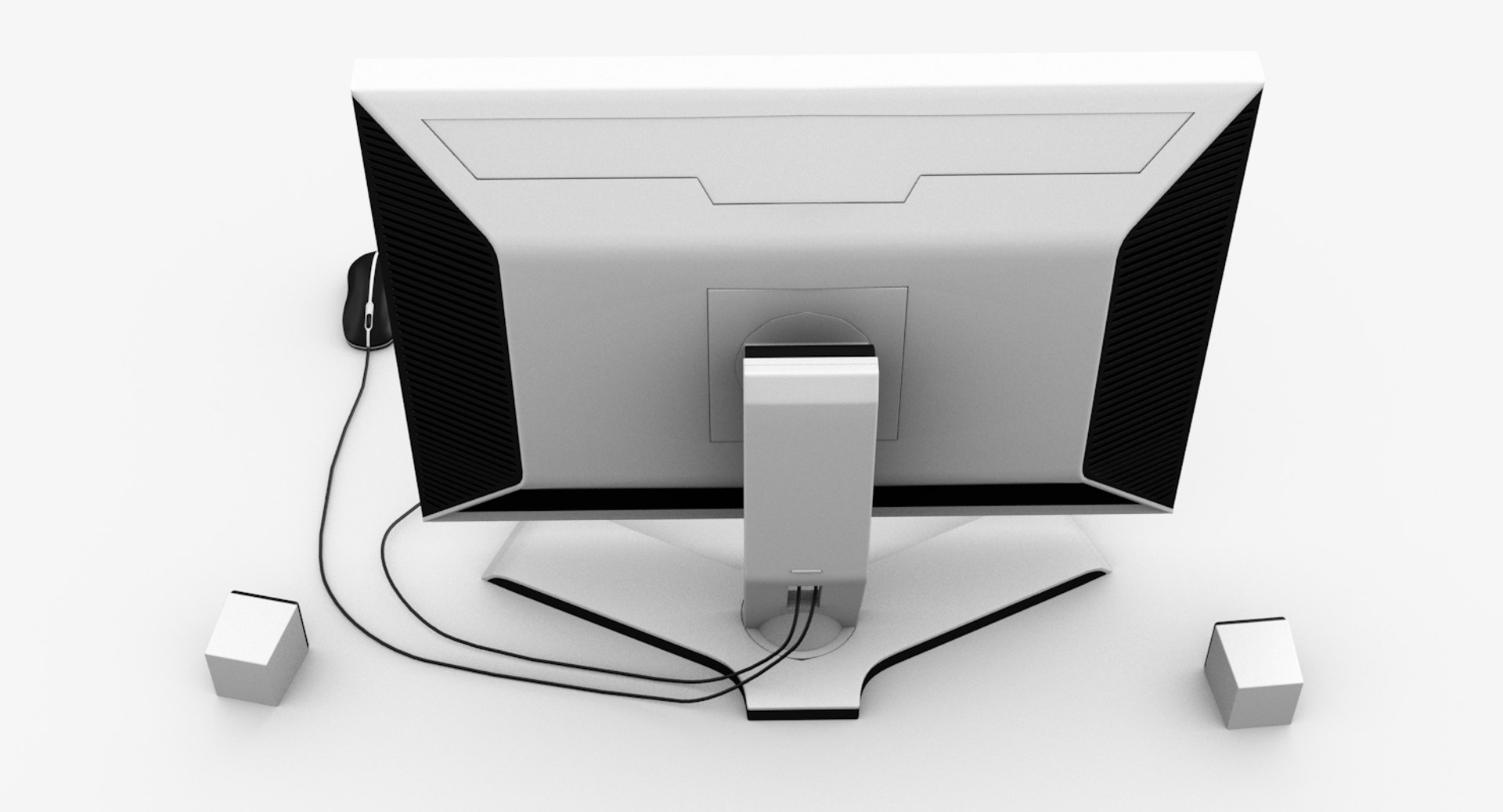 3d model computer monitor