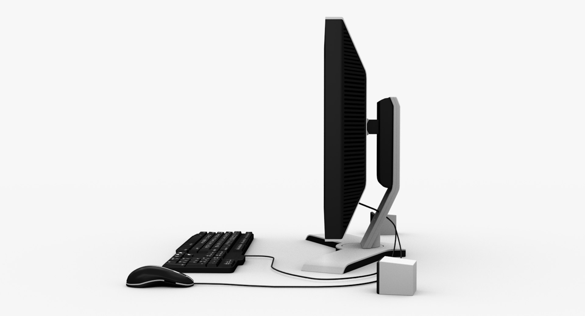 3d model computer monitor