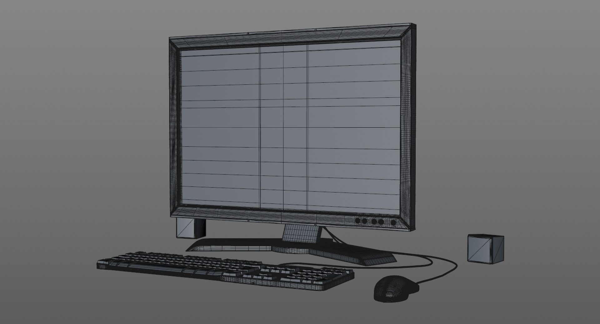 3d model computer monitor