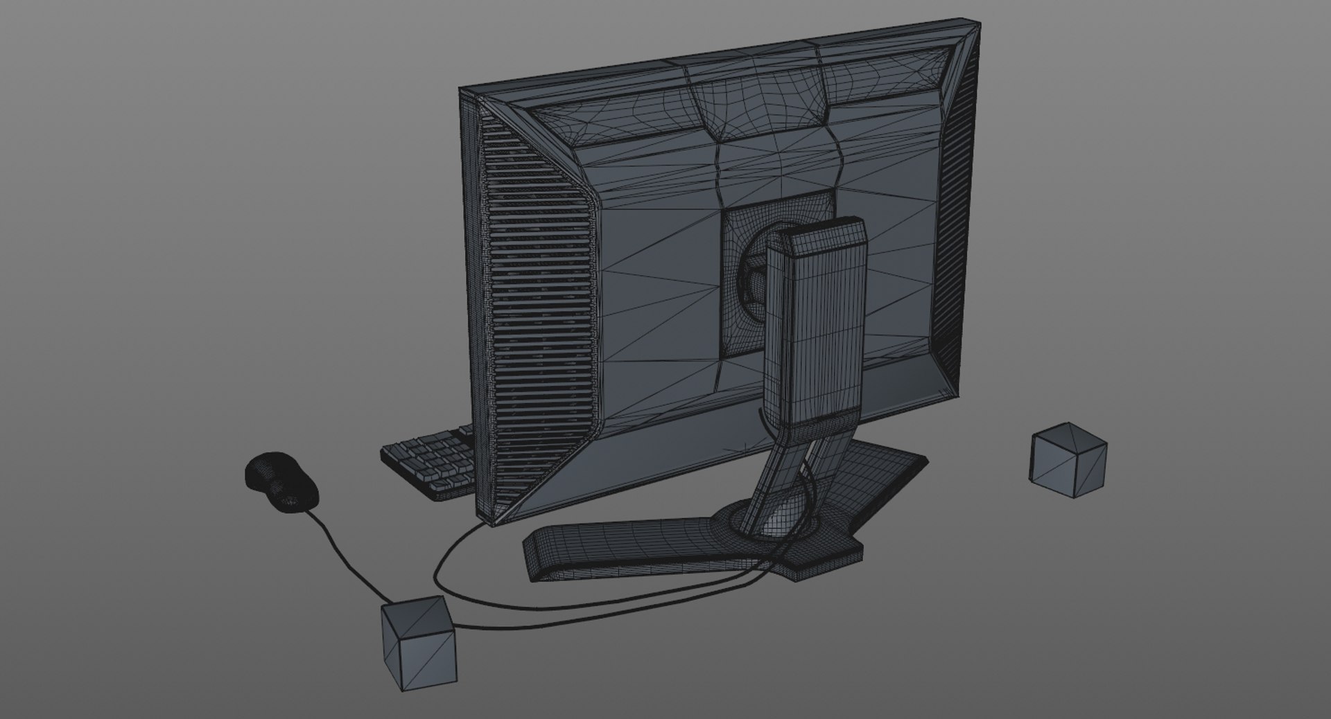 3d model computer monitor