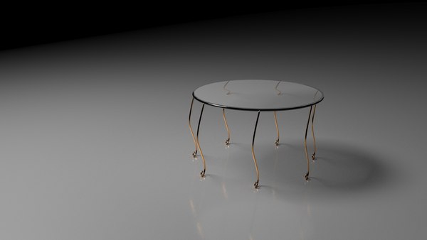 3D Glass Table - TurboSquid 1762832