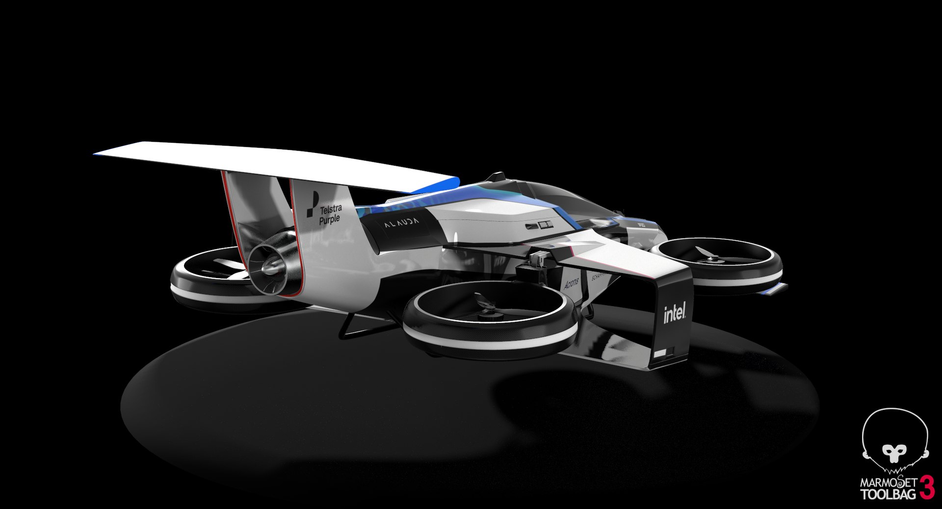 Electric Vertical TakeOff and Landing eVTOL Airspeeder MK4 model ...