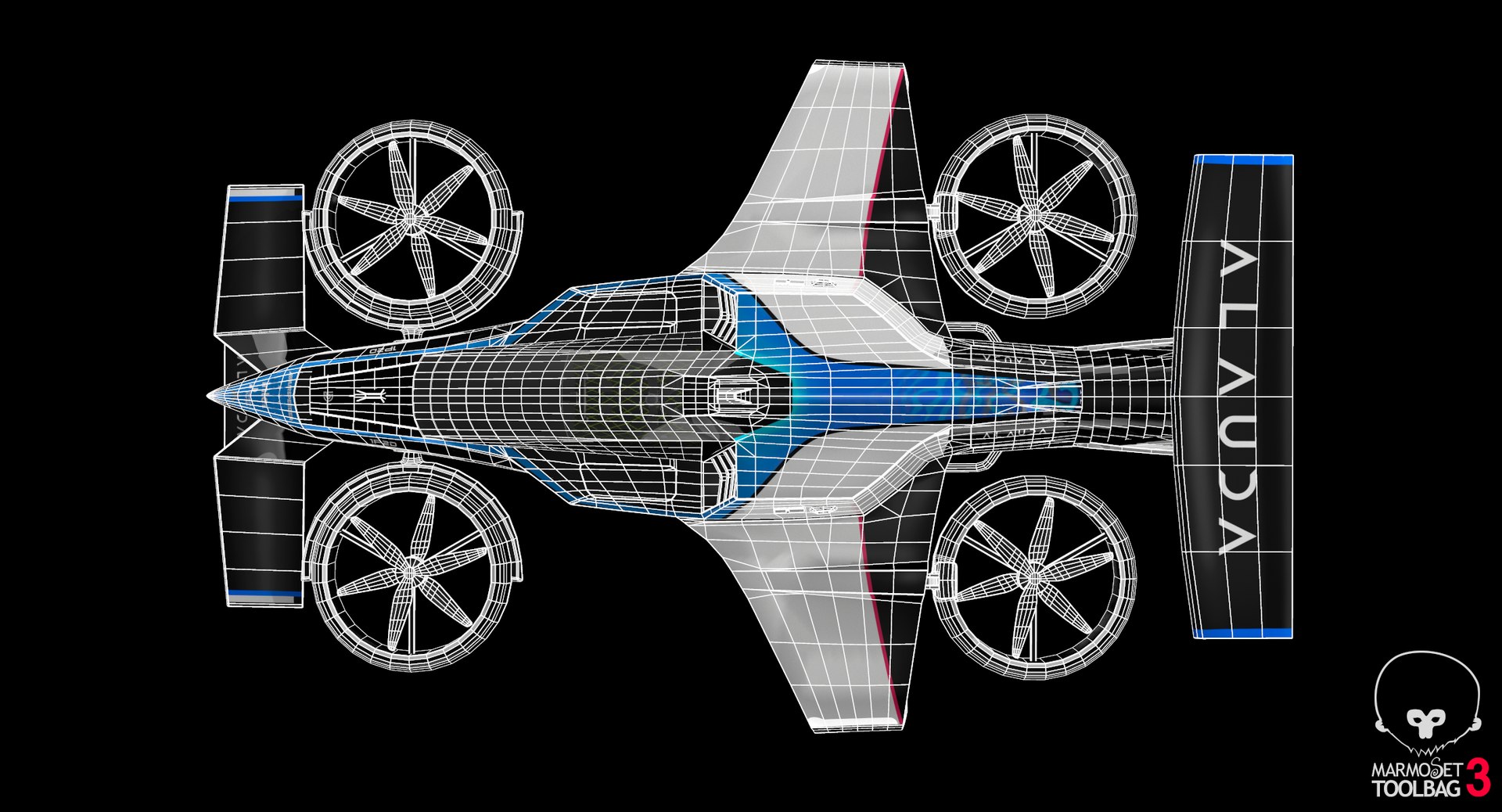 Electric Vertical TakeOff and Landing eVTOL Airspeeder MK4 model ...