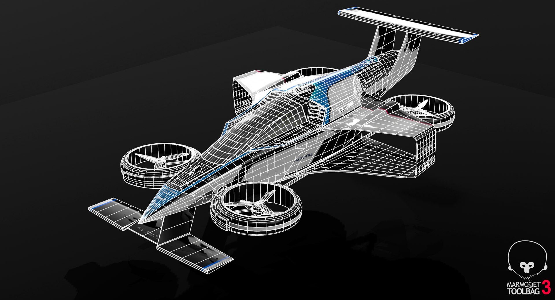 Electric Vertical TakeOff and Landing eVTOL Airspeeder MK4 model ...