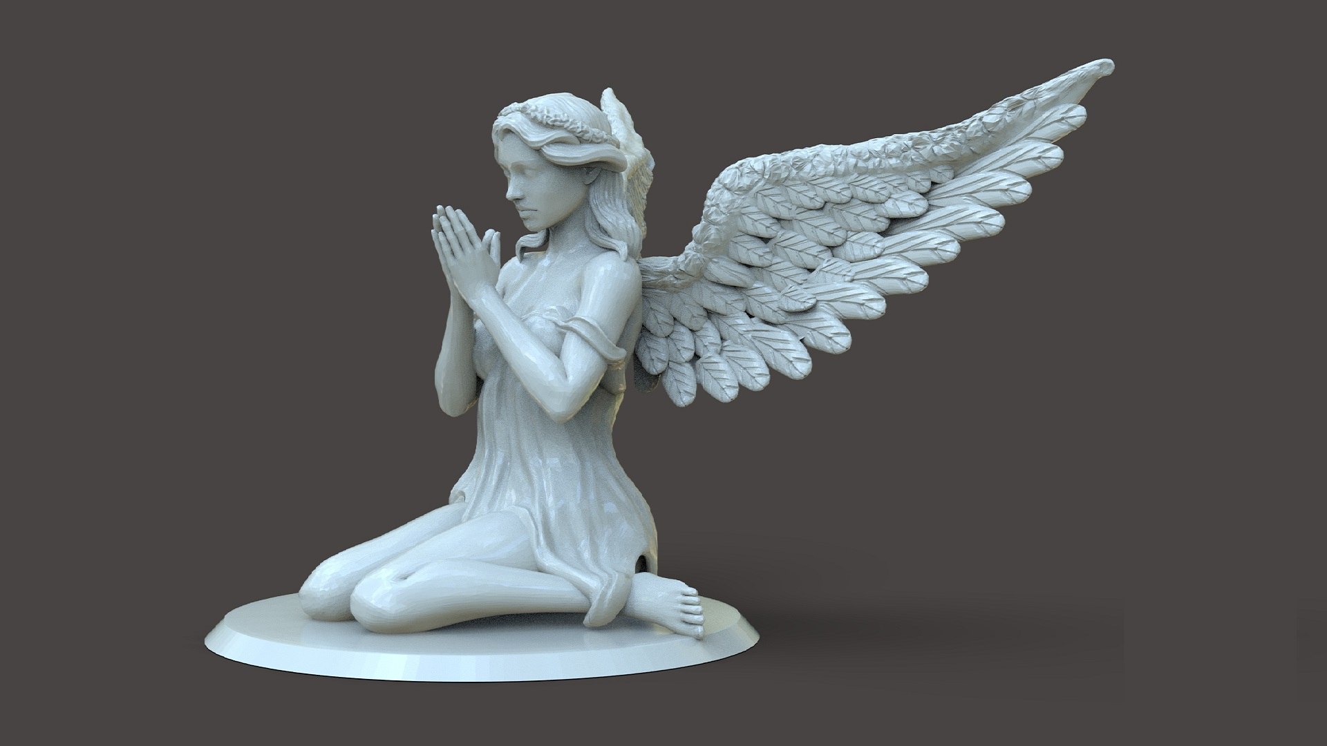 3D Beautiful Angel Praying - TurboSquid 2175768