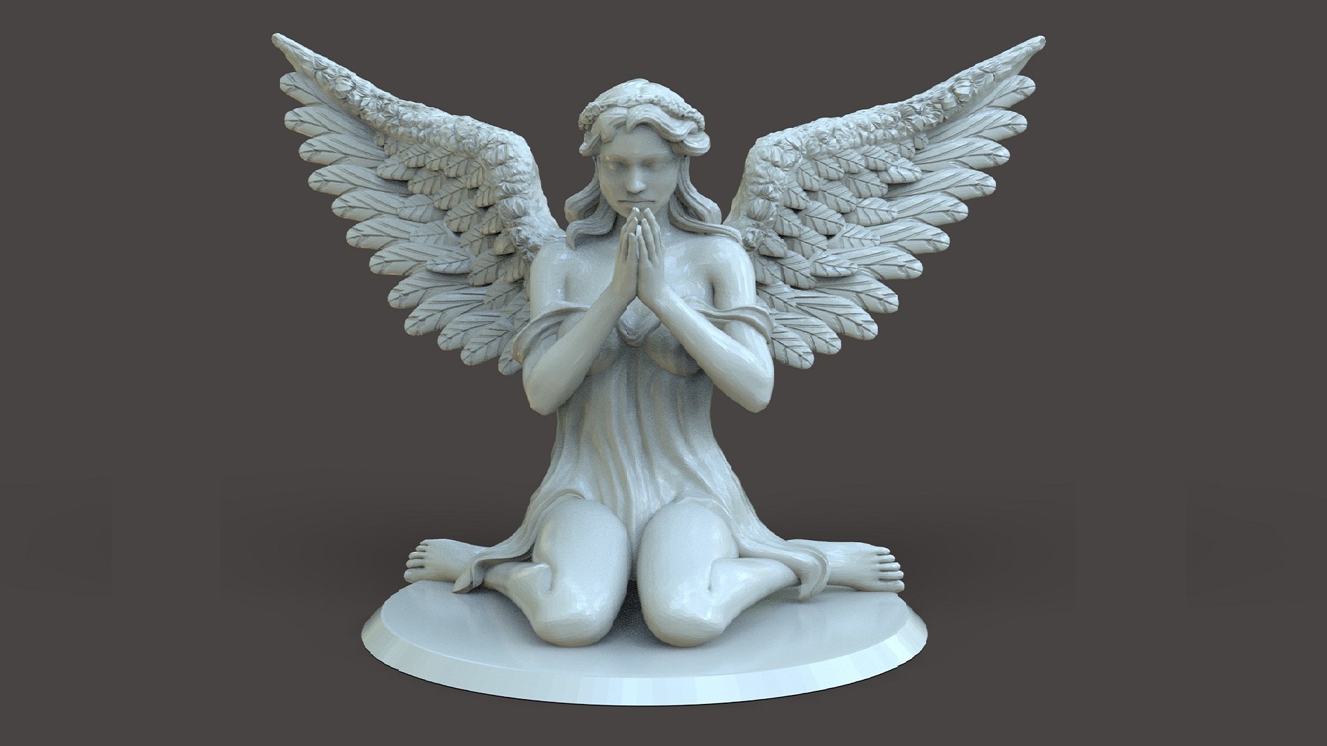 3D Beautiful Angel Praying - TurboSquid 2175768