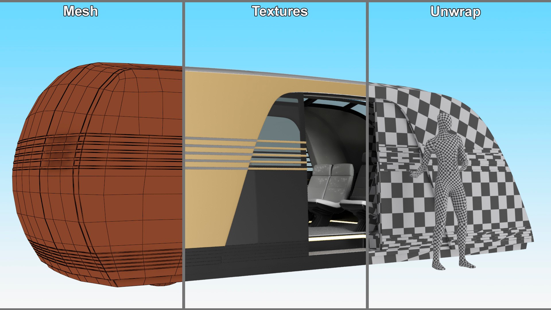 3D Tesla Robovan With Tesla Bot Rigged For Cinema 4D - TurboSquid 2352063